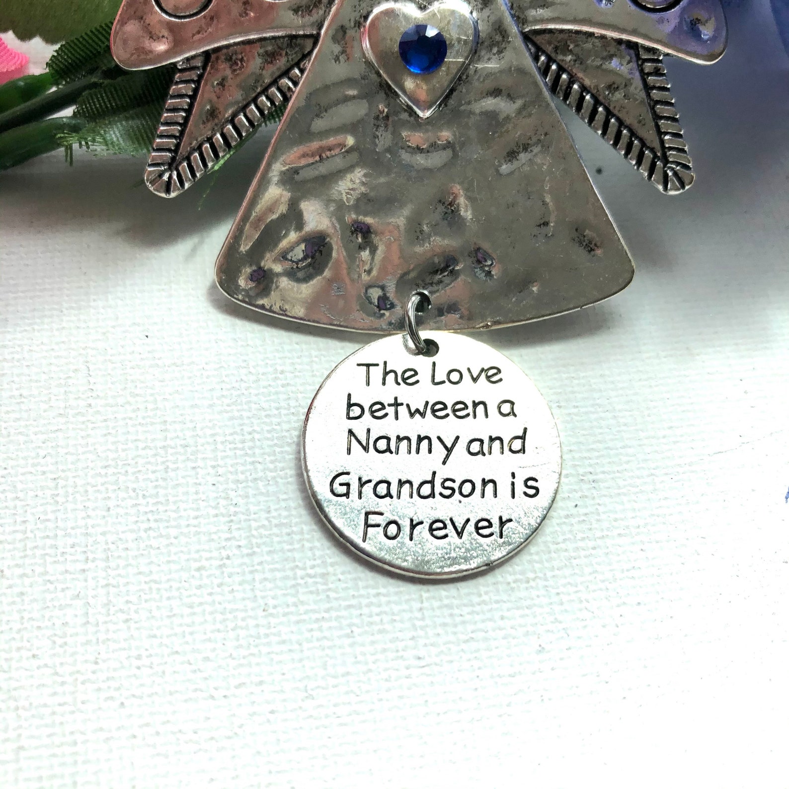 Nanny Grandson Angel Ornament: Swarovski Crystal, Zinc Alloy - Etsy