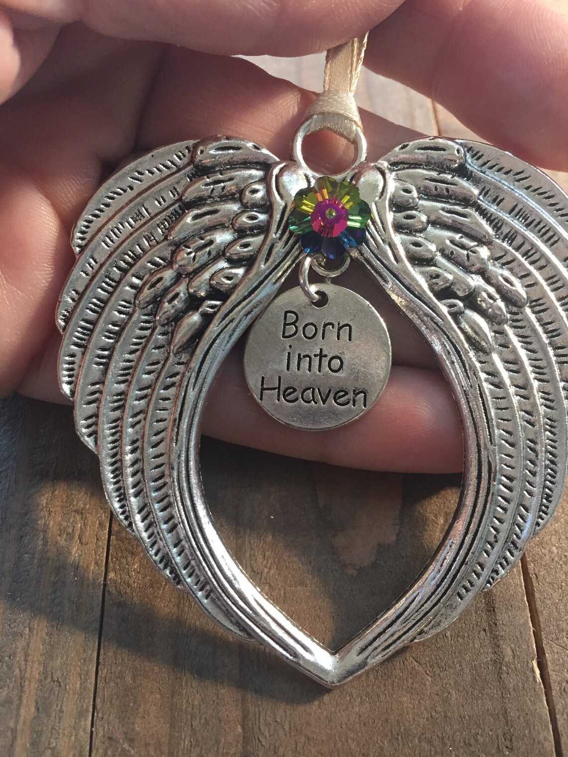 Born Into Heaven Loss of Newborn Angel Wings Angel | Etsy