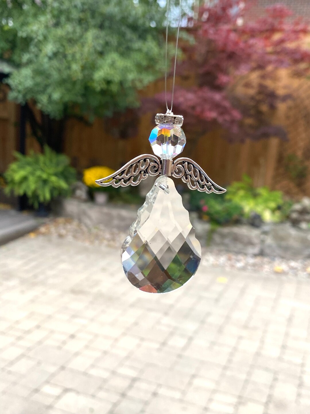 Crystal Angel, Rear View Mirror Angel, Suncatcher Angel, Sympathy Gift ...