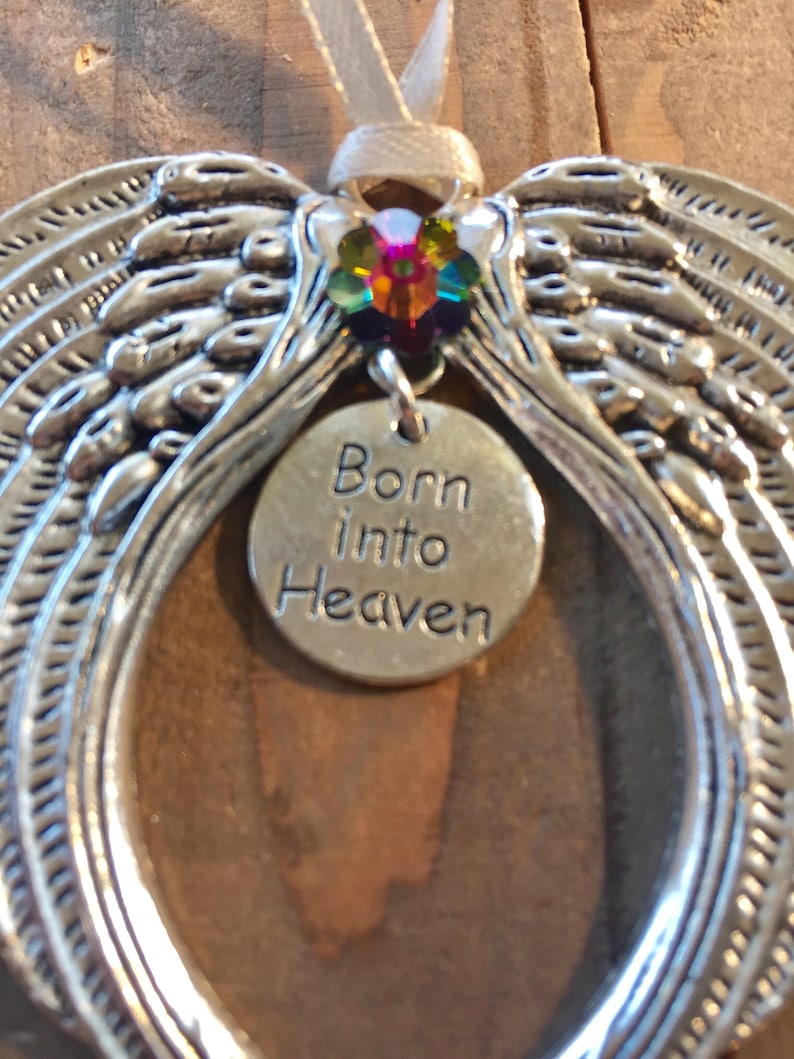 Born Into Heaven Loss of Newborn Angel Wings Angel | Etsy