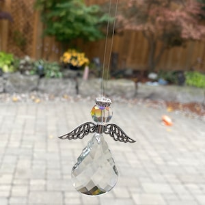 Crystal Angel, Rear View Mirror Angel, Suncatcher Angel, Sympathy Gift ...