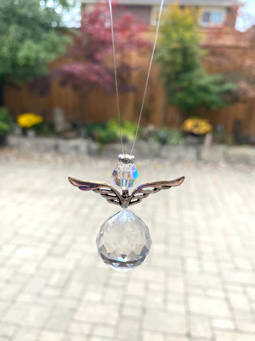 Crystal Angel, Rear View Mirror Angel, Suncatcher Angel, Sympathy Gift ...