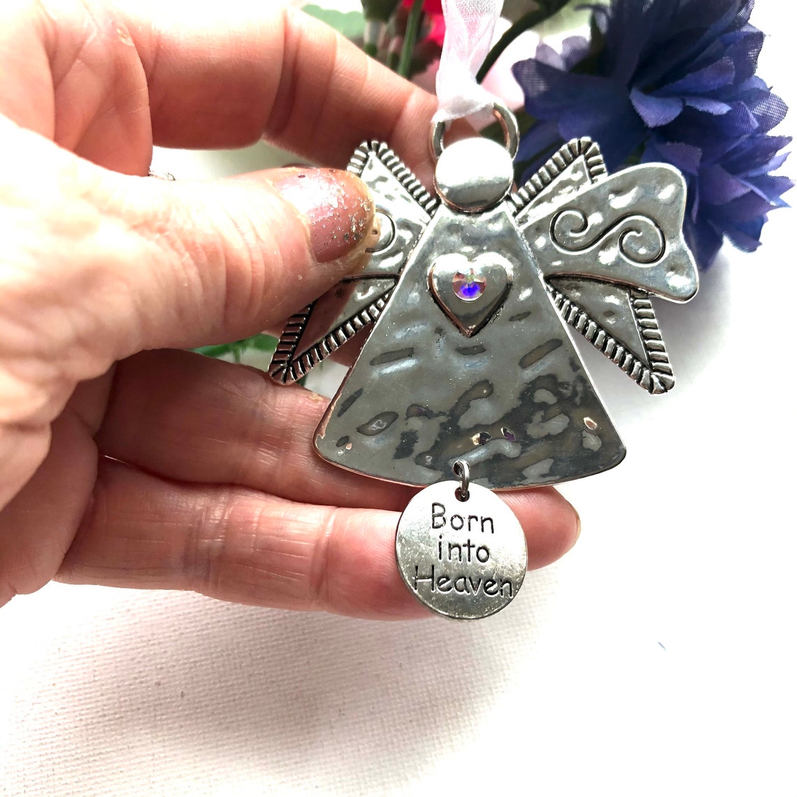 Born Into Heaven Loss of Newborn Angel Wings Angel | Etsy