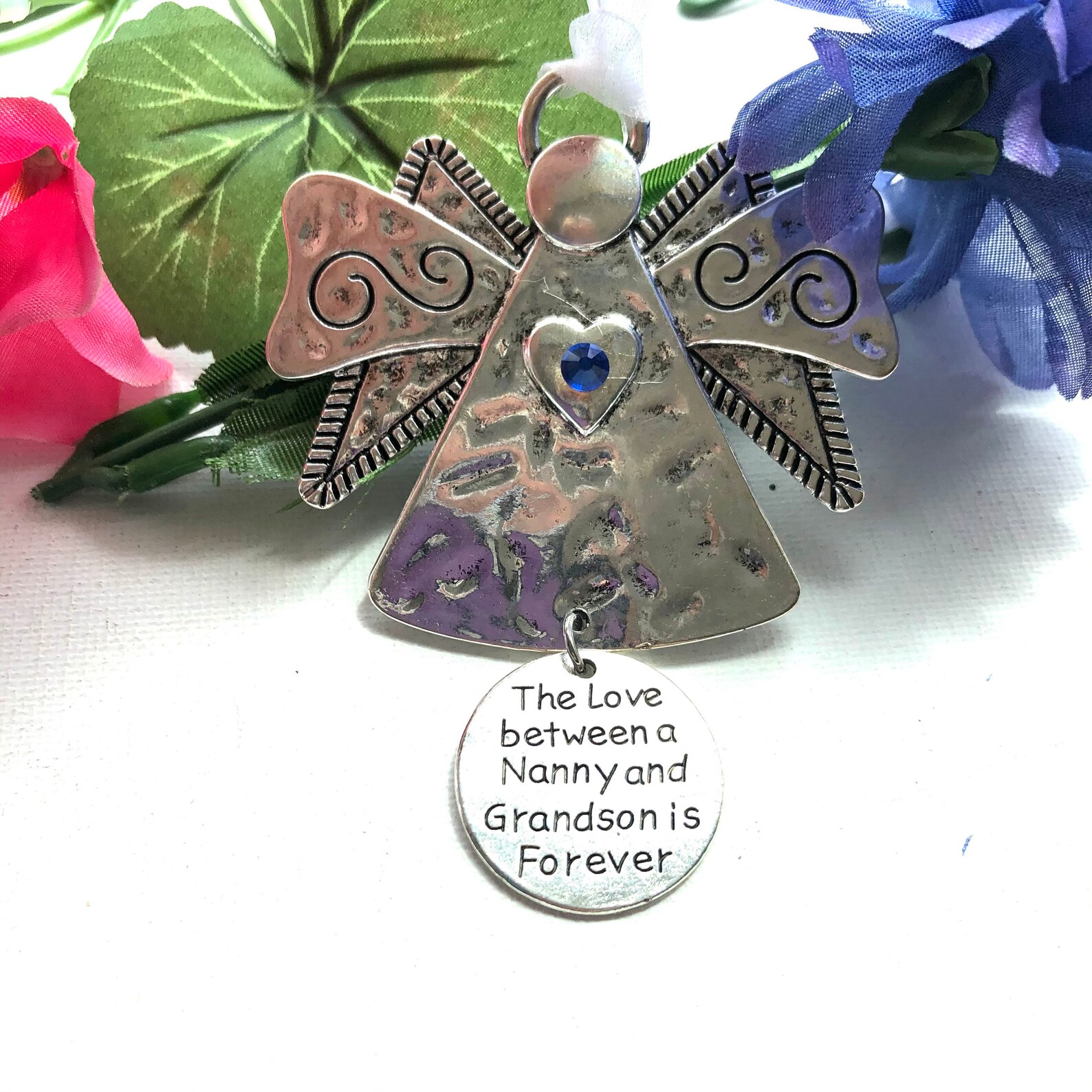Nanny Grandson Angel Ornament: Swarovski Crystal, Zinc Alloy - Etsy