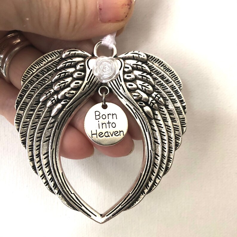 Born Into Heaven Loss of Newborn Angel Wings Angel | Etsy