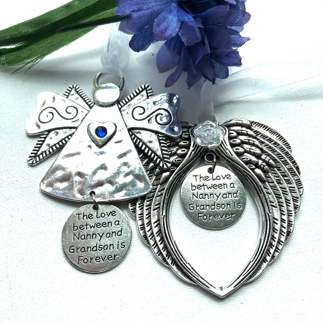 Nanny Grandson Angel Ornament: Swarovski Crystal, Zinc Alloy - Etsy