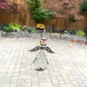 Crystal Angel, Rear View Mirror Angel, Suncatcher Angel, Sympathy Gift ...