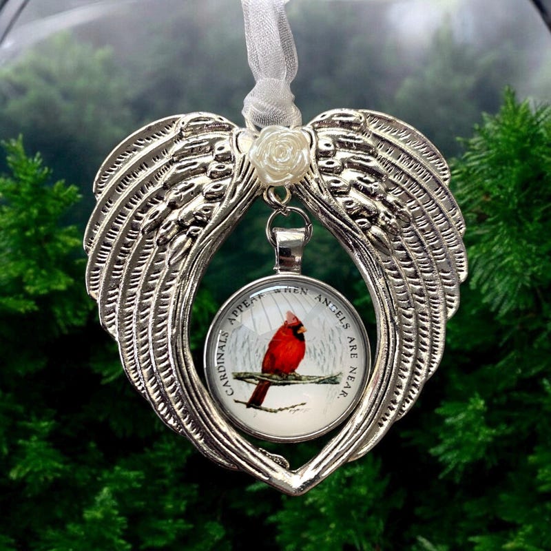 Red Cardinal Bracelet for Women Silver Cross Appear When Angels Are New ...