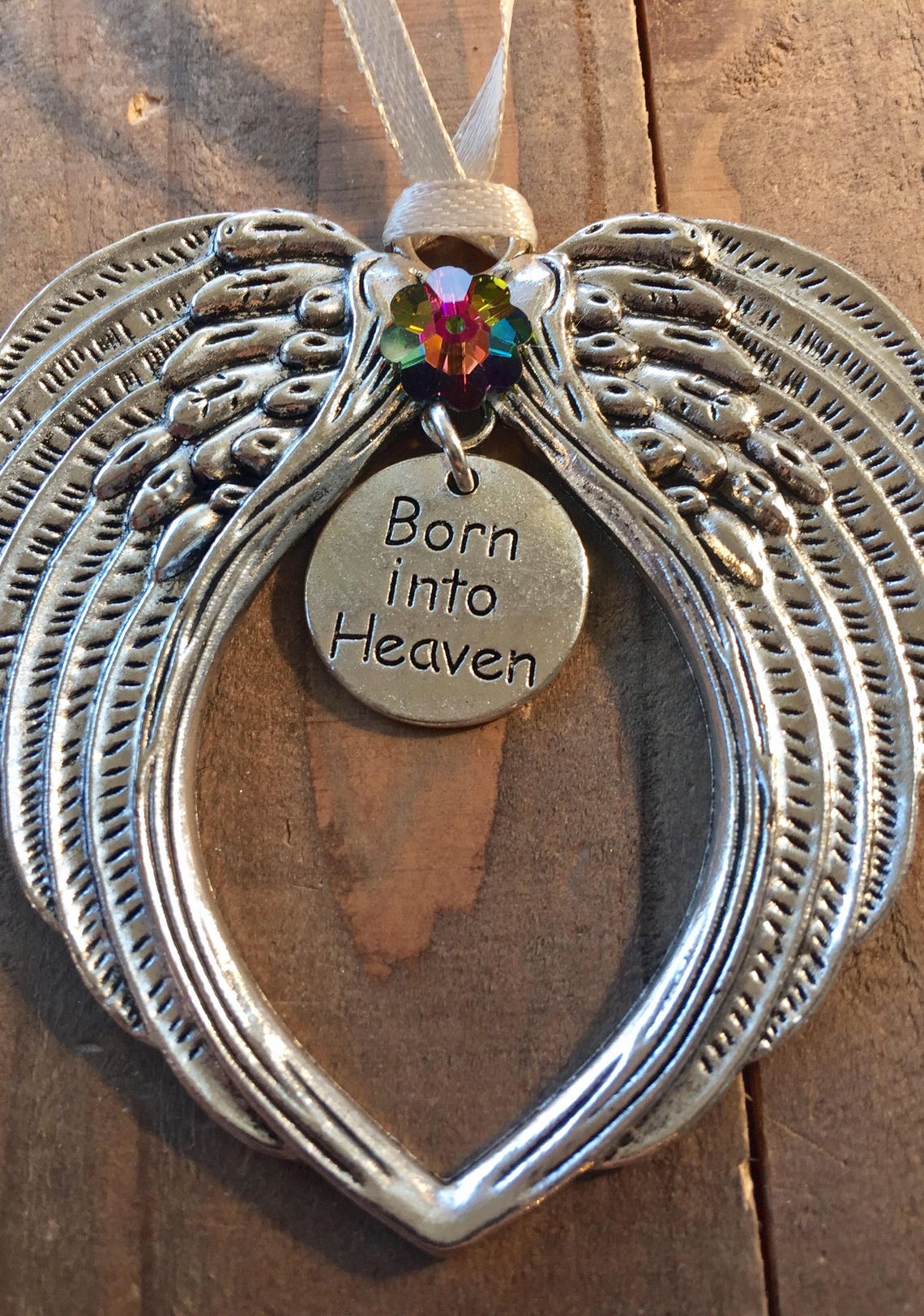 Born Into Heaven Loss of Newborn Angel Wings Angel | Etsy