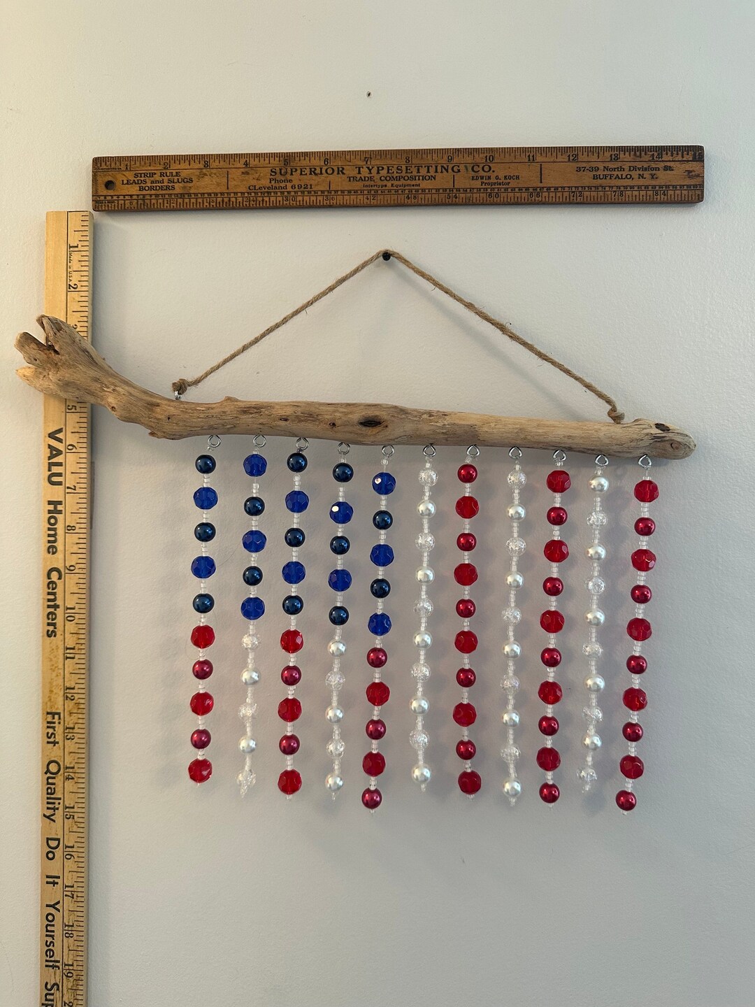 Beautiful Natural American Flag Driftwood Suncatcher - Etsy