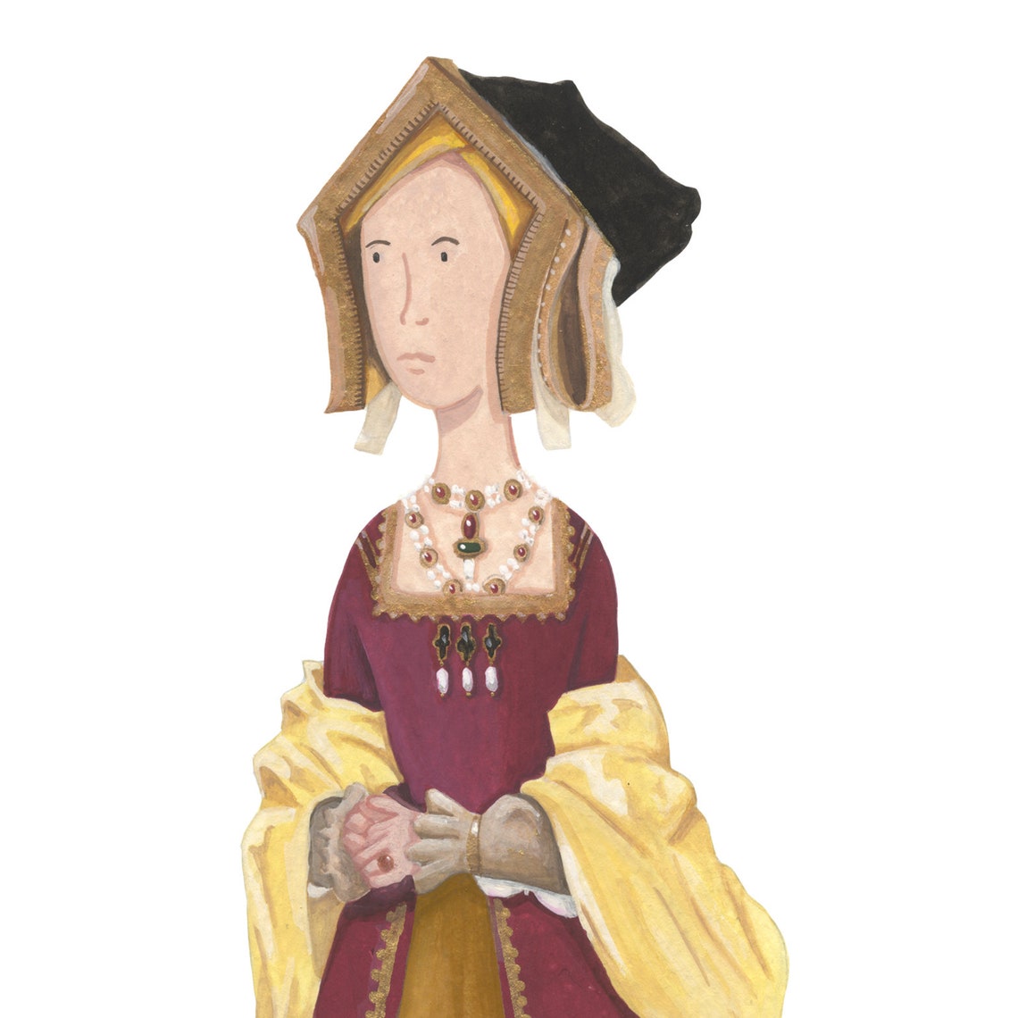 Illustrated Card: Jane Seymour - Etsy