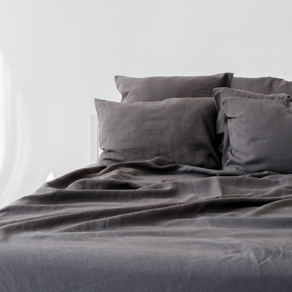 Dark Grey Linen - Etsy