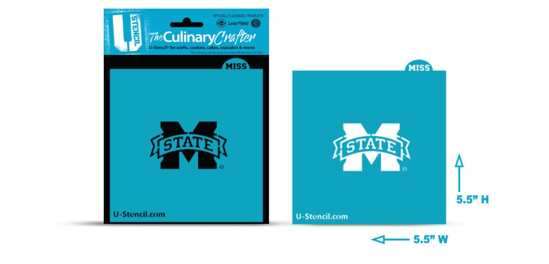 Officially Licensed MISSISSIPPI STATE Mstate Stencil - the Culinary ...