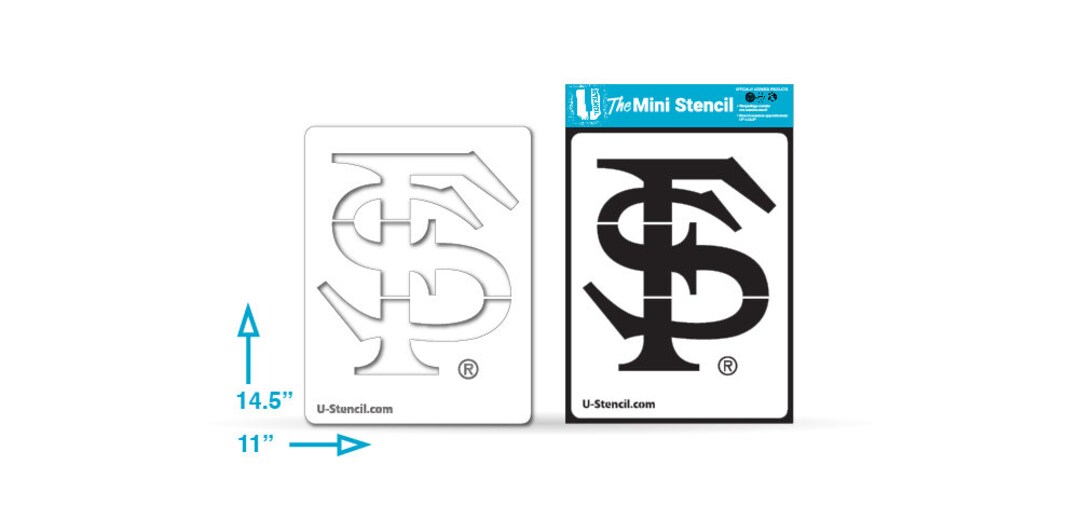 FLORIDA STATE FS Interlocking – Mini Stencil - Etsy