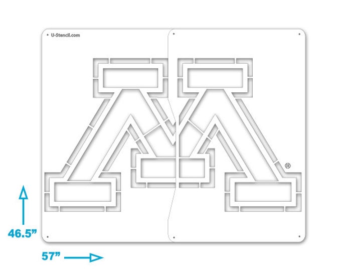 Minnesota "m" – Lawn Stencil Only - Etsy