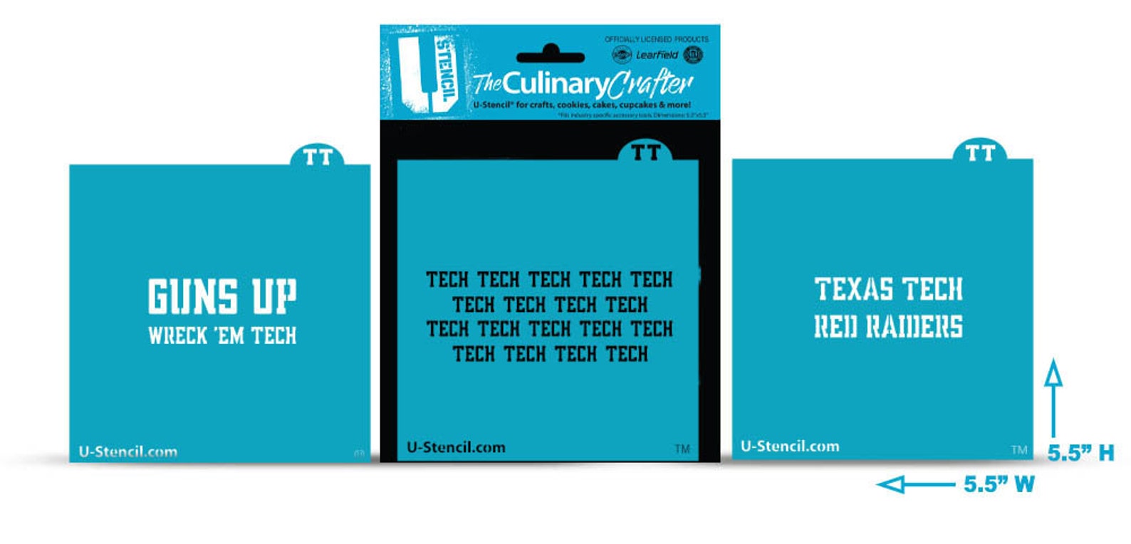 Officially Licensed Texas Tech Stencil 3-pack the Culinary - Etsy