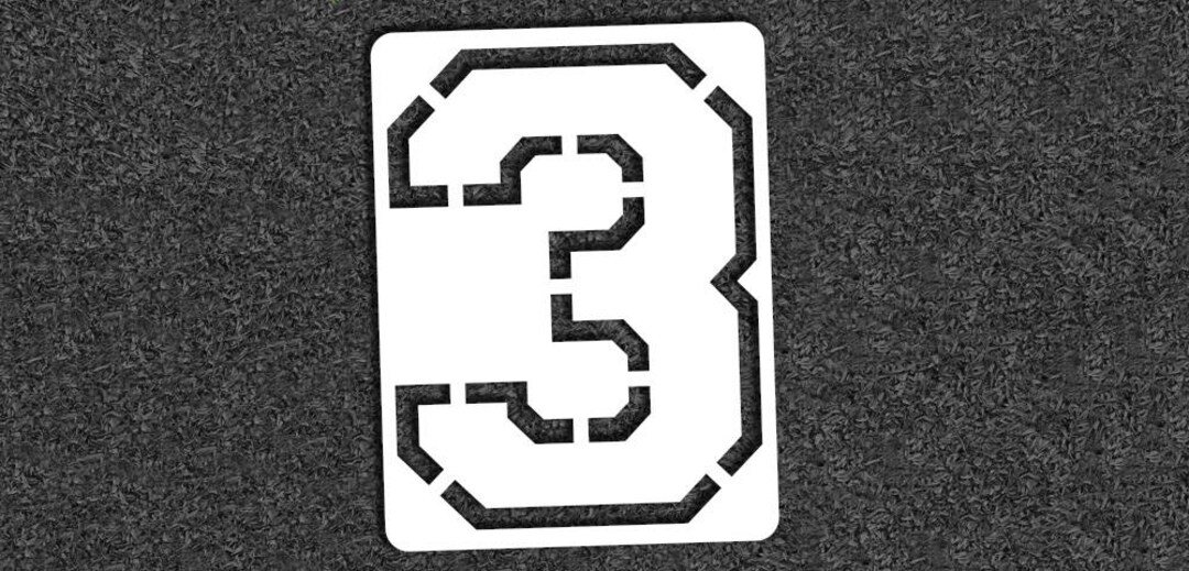 NUMBER 3 – MINI STENCIL - Etsy