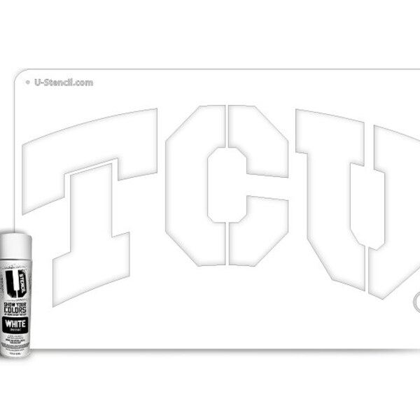 Tcu Stencil - Etsy