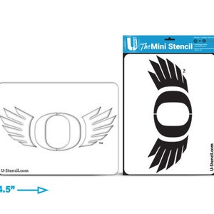 Oregon Winged "o" – MINI STENCIL - Etsy