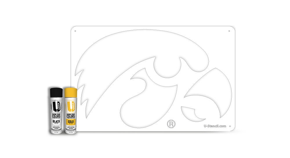 IOWA HAWKEYES Tailgater Stencil Includes Paint | Etsy