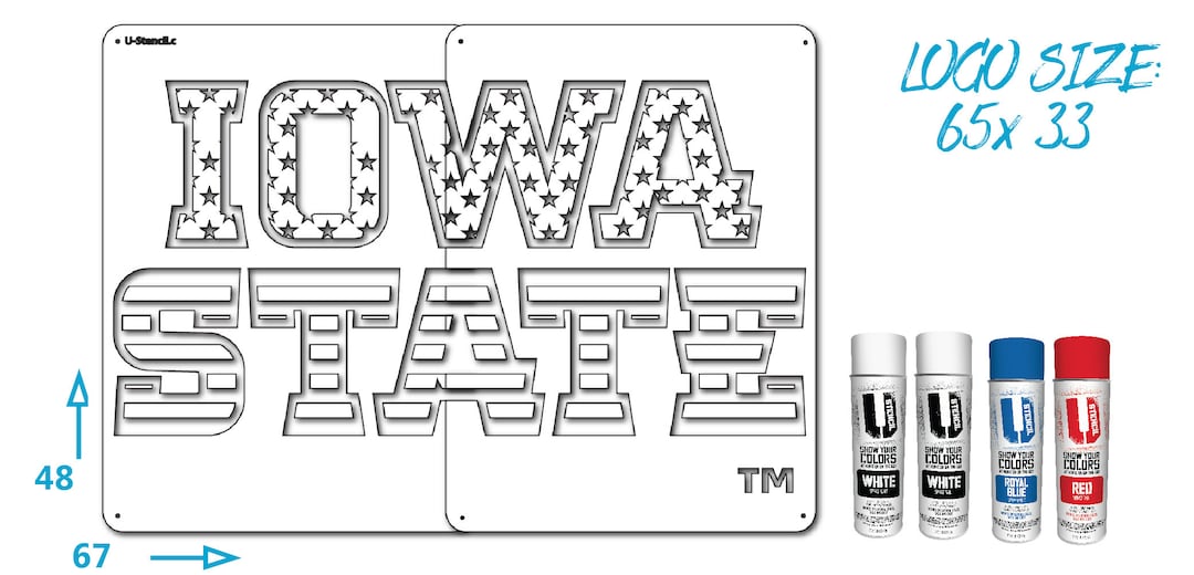 Iowa State Patriotic Lawn Stencil Kit - Etsy