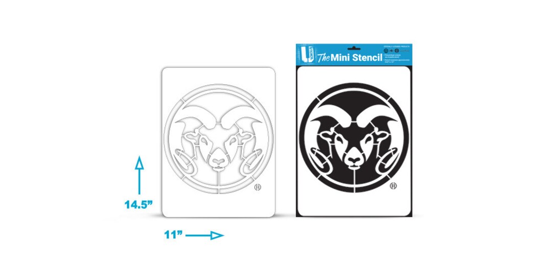 Colorado State Ram – Mini Stencil - Etsy