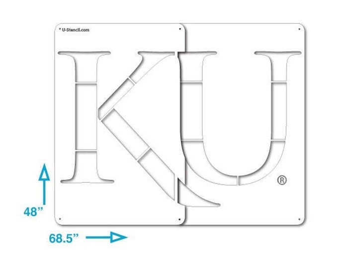 KU Original Lawn Stencil Only - Etsy