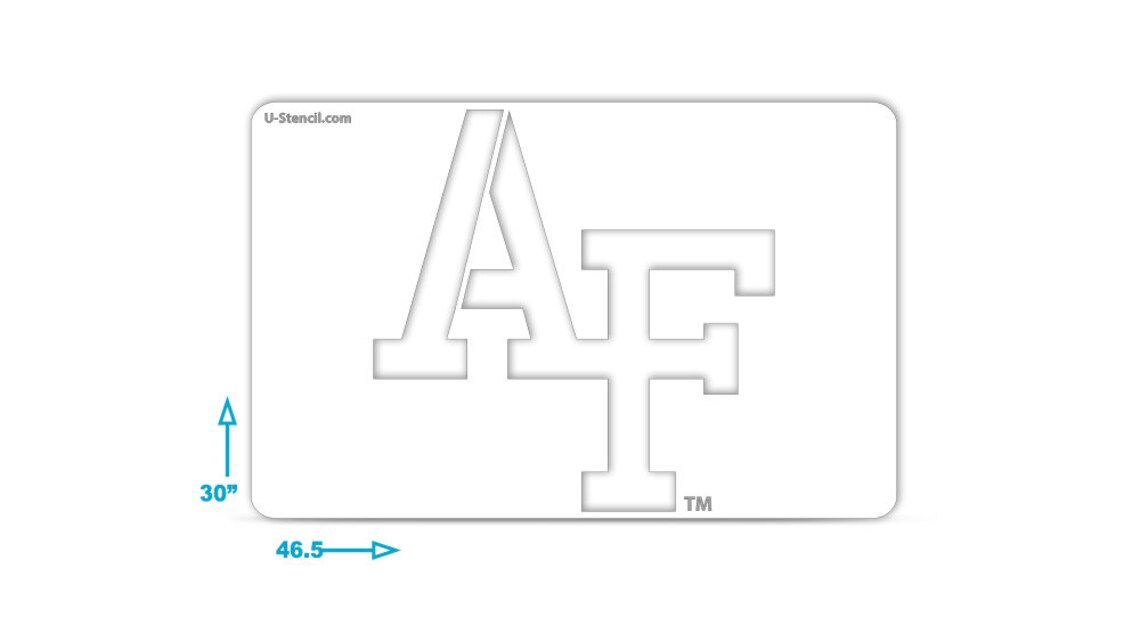 Air Force Stencil AF the Tailgater - Etsy