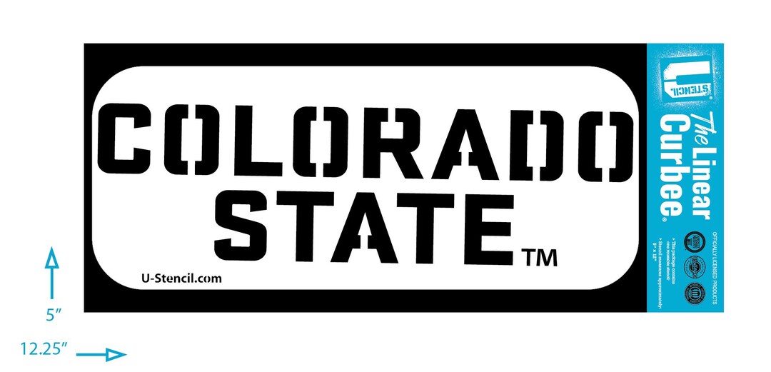 Colorado State Linear Curbee Stencil - Etsy