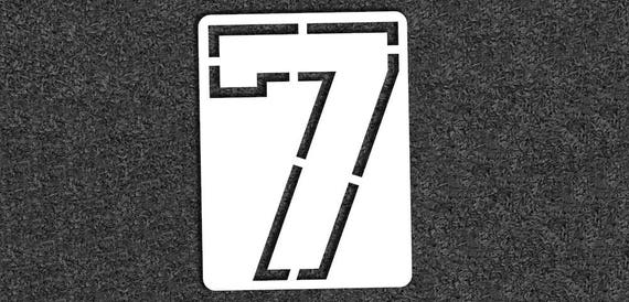 NUMBER 7 MINI STENCIL | Etsy