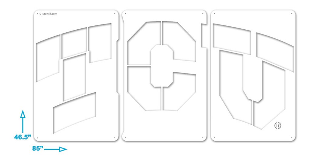 Texas Christian University tcu Lawn Stencil Only - Etsy