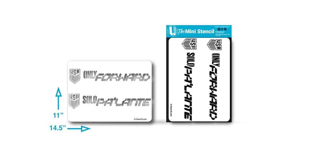 USA Soccer Only Forward Solo Palante - MINI STENCIL - Etsy