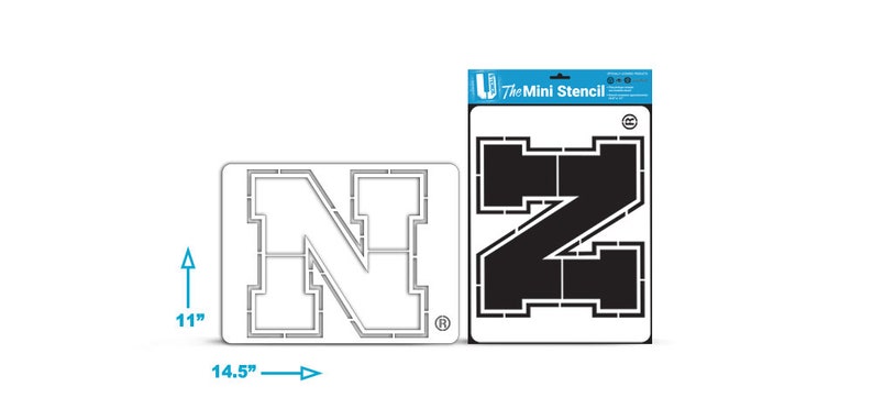 NEBRASKA N MINI STENCIL | Etsy
