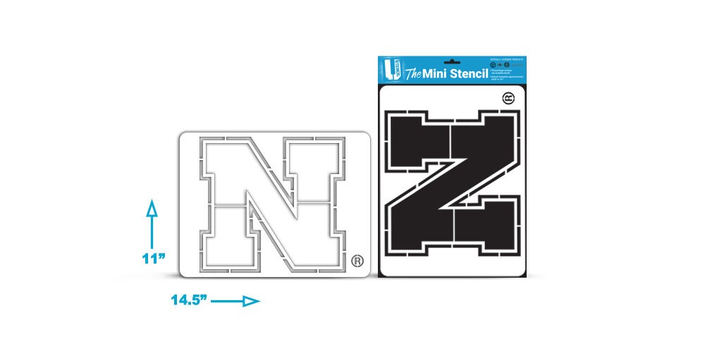 NEBRASKA N MINI STENCIL | Etsy