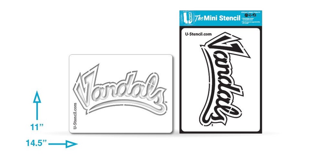 University of Idaho Arched Vandals Mini Stencil - Etsy