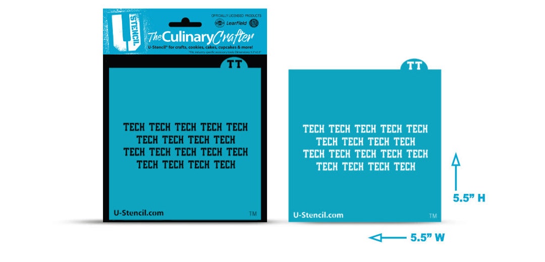 Officially Licensed Texas "tech" Repeat Stencil – the Culinary Crafter ...