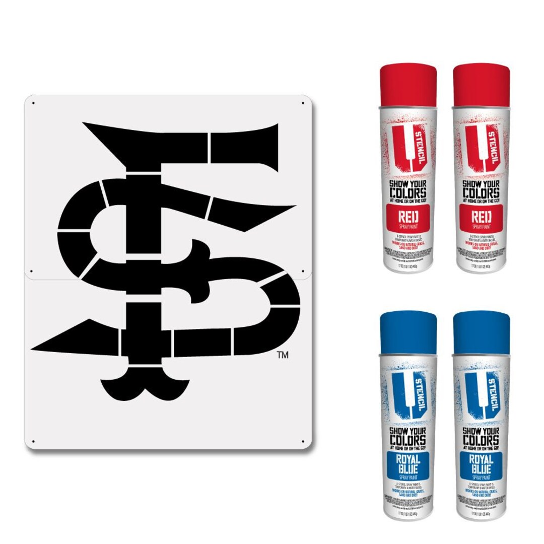 Fresno State fs Lawn Stencil Including Paint - Etsy