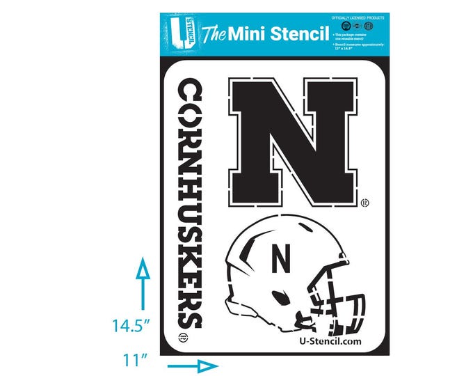 Nebraska 3 in 1 Mini Stencil - Etsy