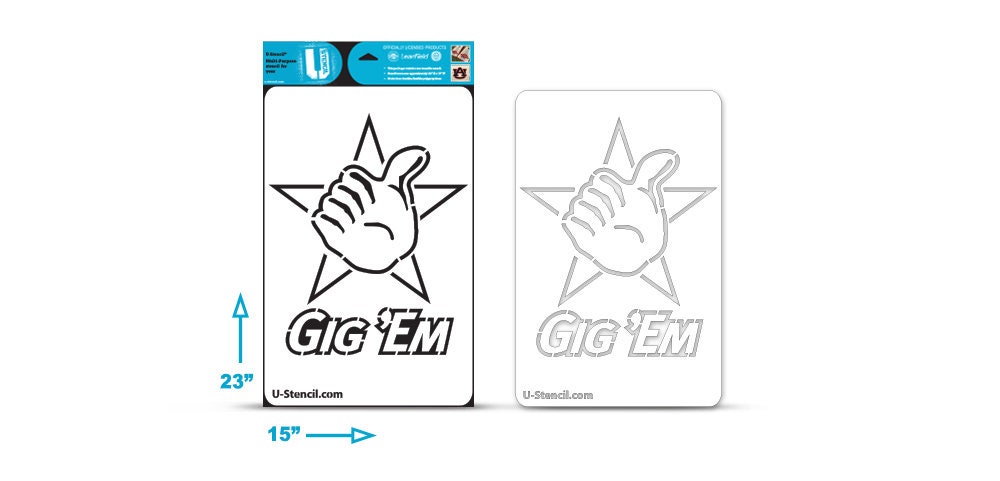 Texas A&M gig Em' Multi-purpose Stencil | Etsy