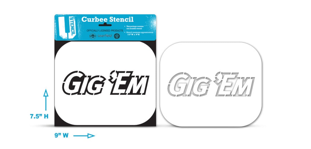 Officially Licensed Texas A&M "gig'em" – Curbee Stencil - Etsy