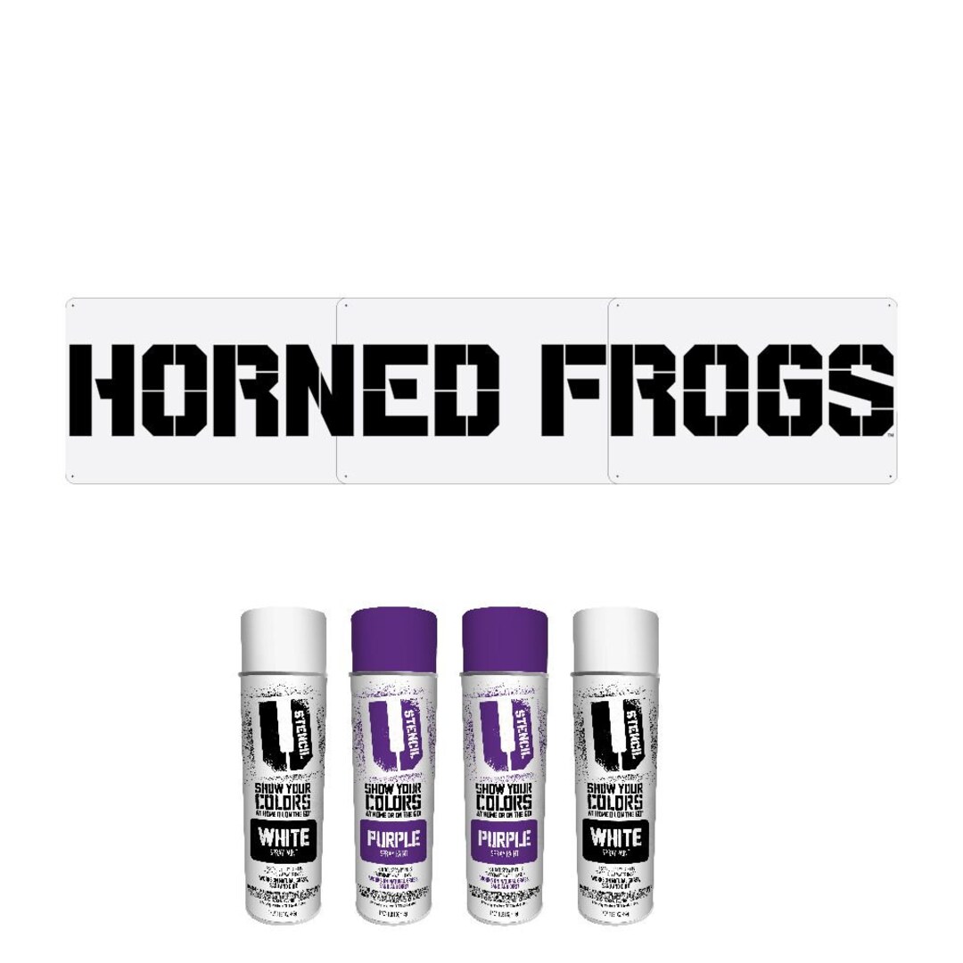 TCU Horned Frogs Original Stencil Kit - Etsy