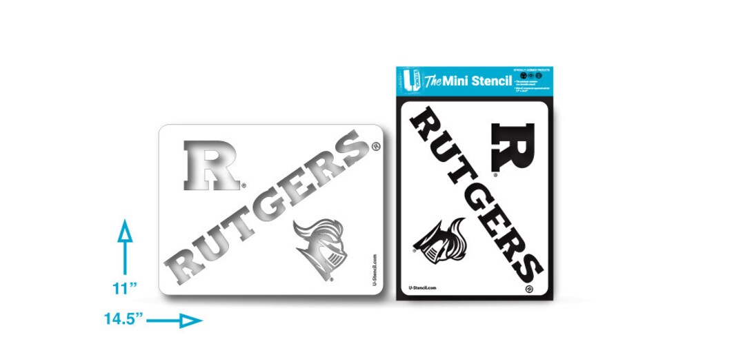 Rutgers Multi Logo the Mini Stencil - Etsy