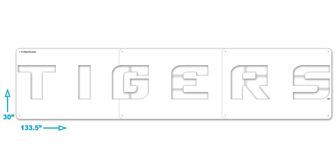 LSU TIGERS Stencil - XL - Etsy