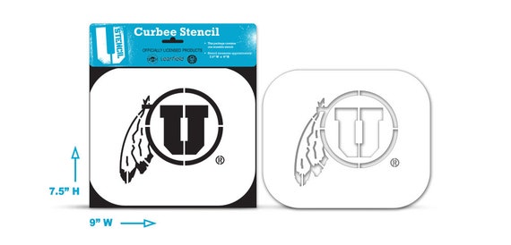 University of Utah U Curbee Stencil | Etsy