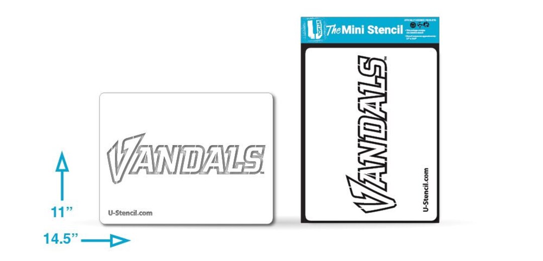 University of Idaho Vandals Script Mini Stencil - Etsy