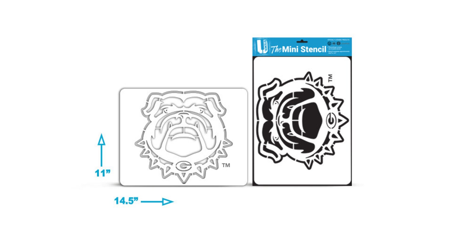Georgia UGA Bulldog Face Mini Stencil - Etsy