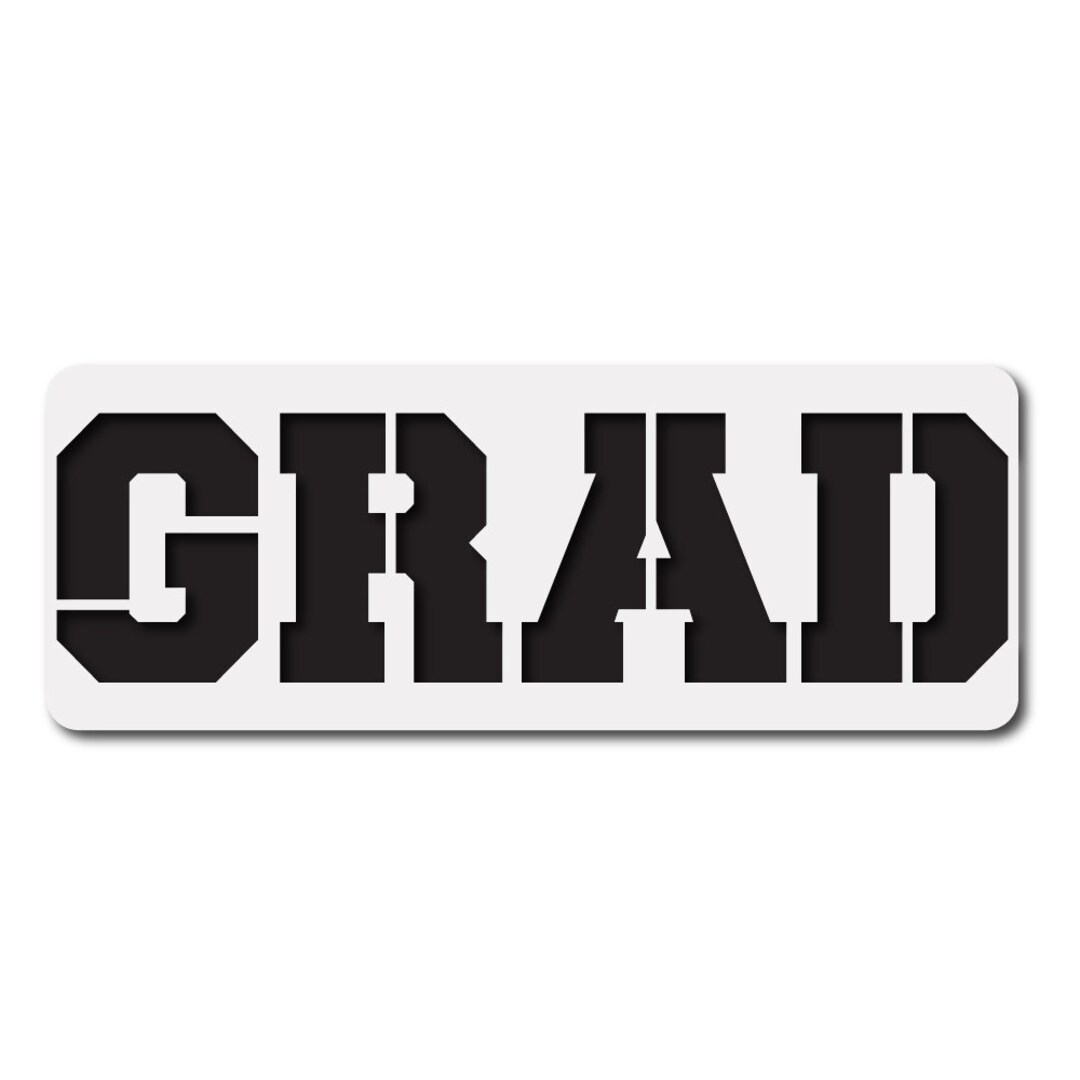 Graduation "grad" Stencil - Etsy