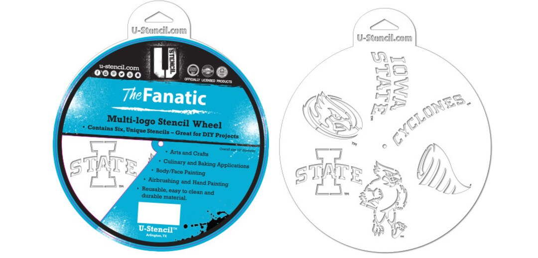 Iowa State Cyclones Stencil Wheel the Fanatic - Etsy