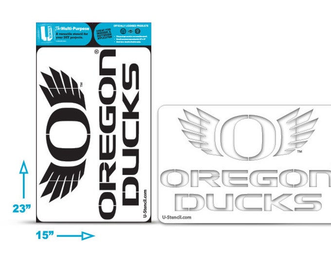 Oregon "oregon Ducks" With Winged "o" – Multi-purpose Stencil - Etsy