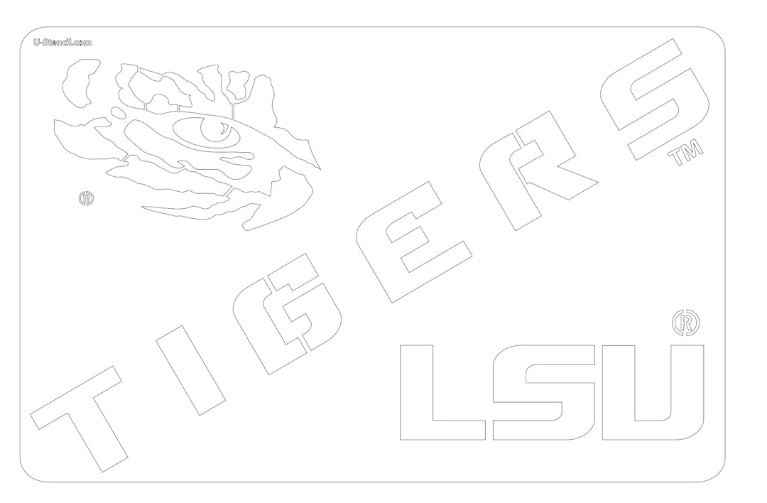 LSU TIGERS Tailgater Stencil Only - Etsy